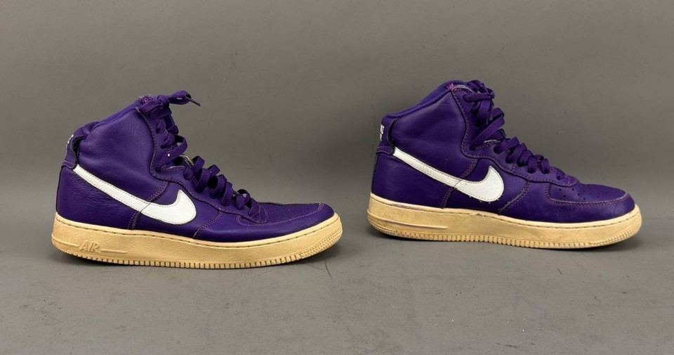 Nike Air Force 1 High SP Purple White Size Mens 8.5 - No Strap 823297 ...