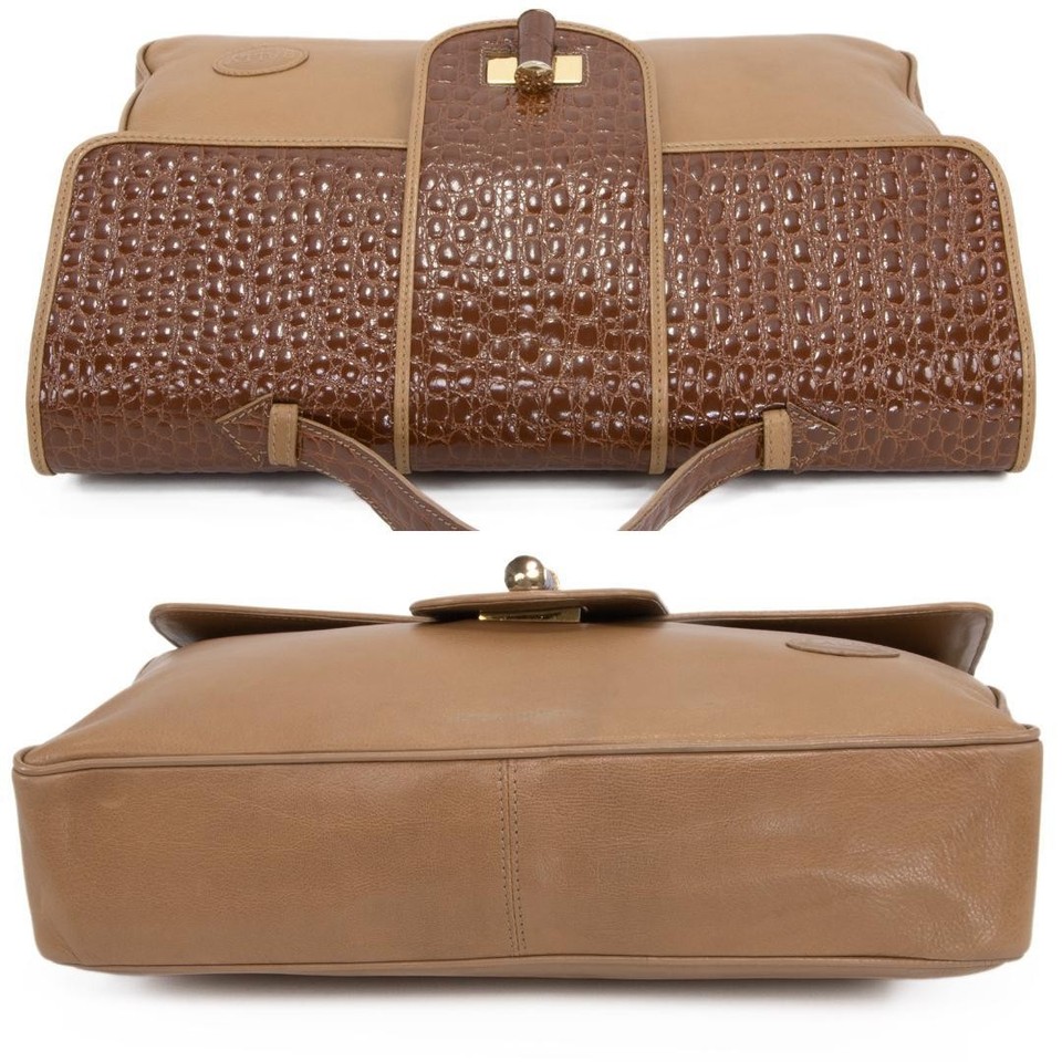 Bally Business Bag Men s Crocodile Pattern Brown A4 Compatible ...