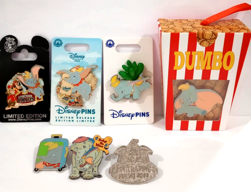 Disney Dumbo Pin Lot~7 Pins~Limited Edition~Chaser~Storybook Circus ...