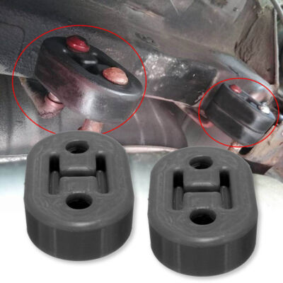 2Pcs Black 8mm Polyurethane Car Exhaust Muffler Hangers Mount Bracket ...
