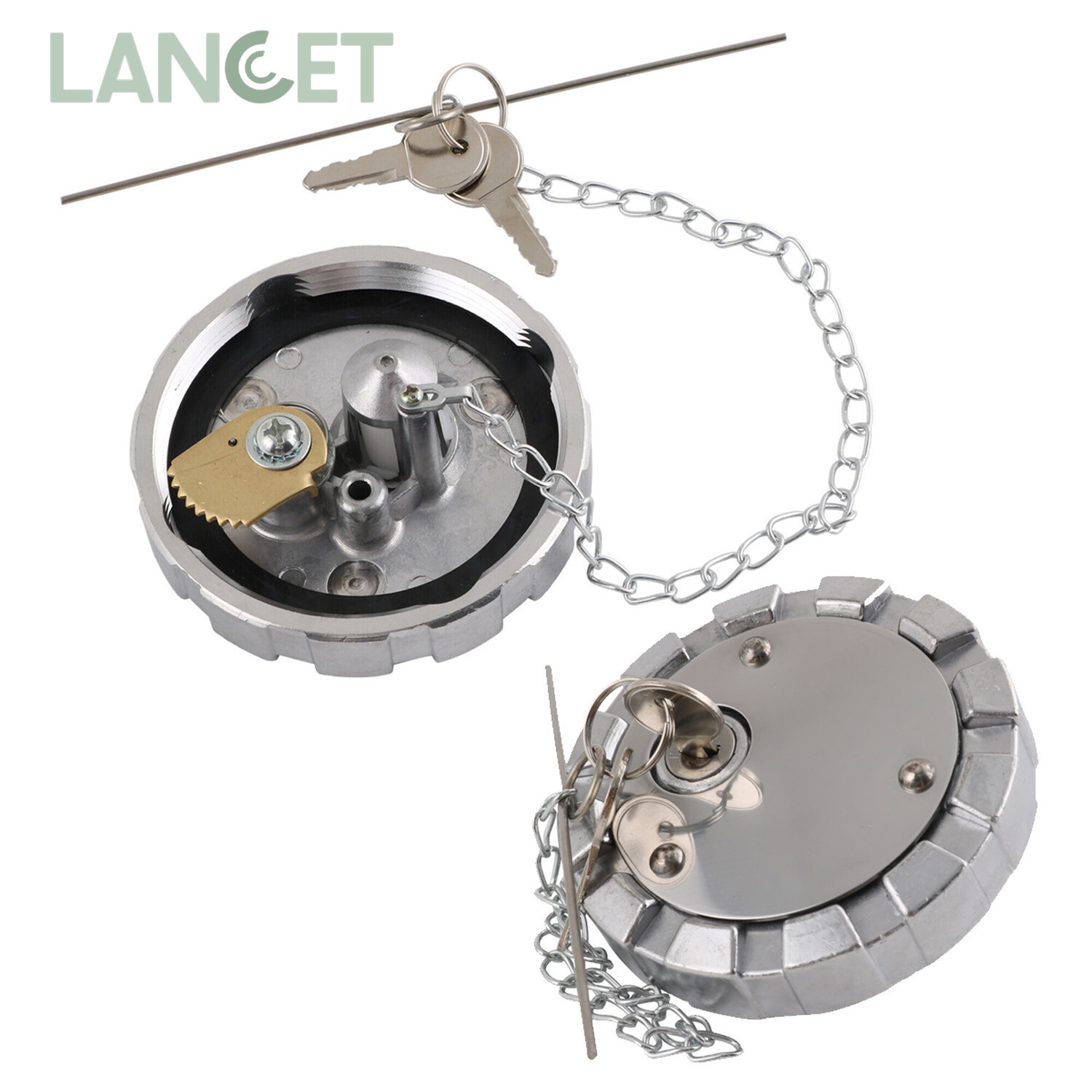 2X Fuel Tank Locking Gas Cap 3in Course Thread 5.5 TPI For Kenworth ...