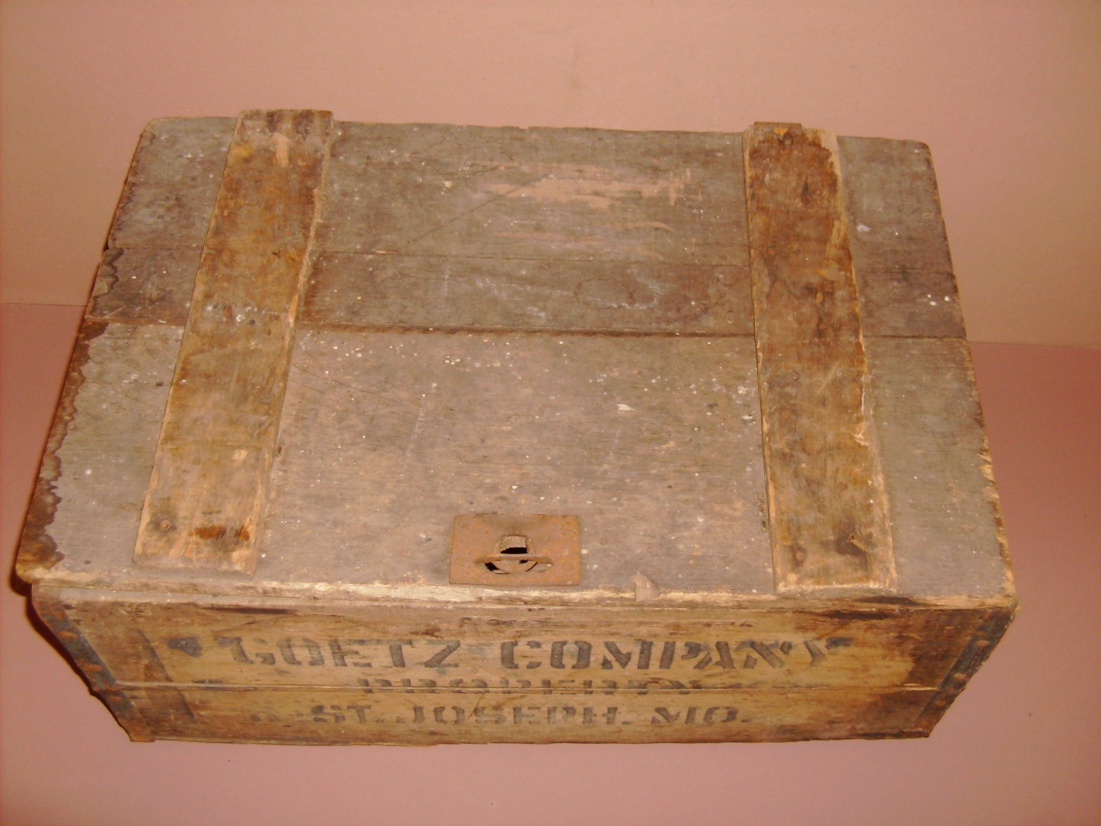 GOETZ BEER CRATE ST. JOSEPH,MO. ANTIQUE SHIPPING BOX W/ADVERTISING | eBay