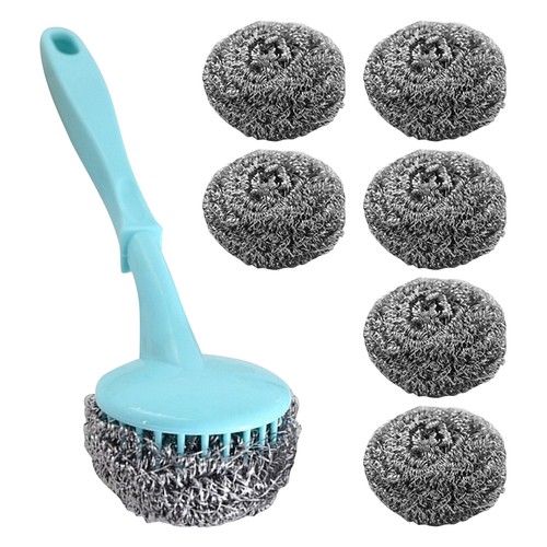 Stainless Steel Scrubber Kitchen Dishes Pots Scourer Pad Non Scratch ...