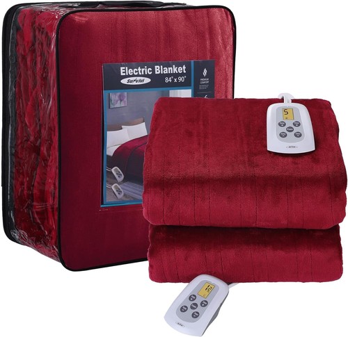 Electric Blanket Queen Size with Dual Control, Heated Blanket for 89°F ...