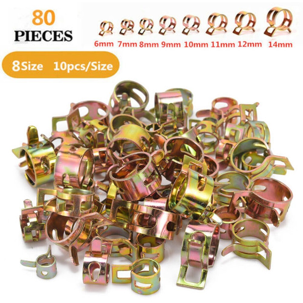 Heavy Duty Spring Clip Hose Clamps 80pcs Set for Secure Fastening on ...
