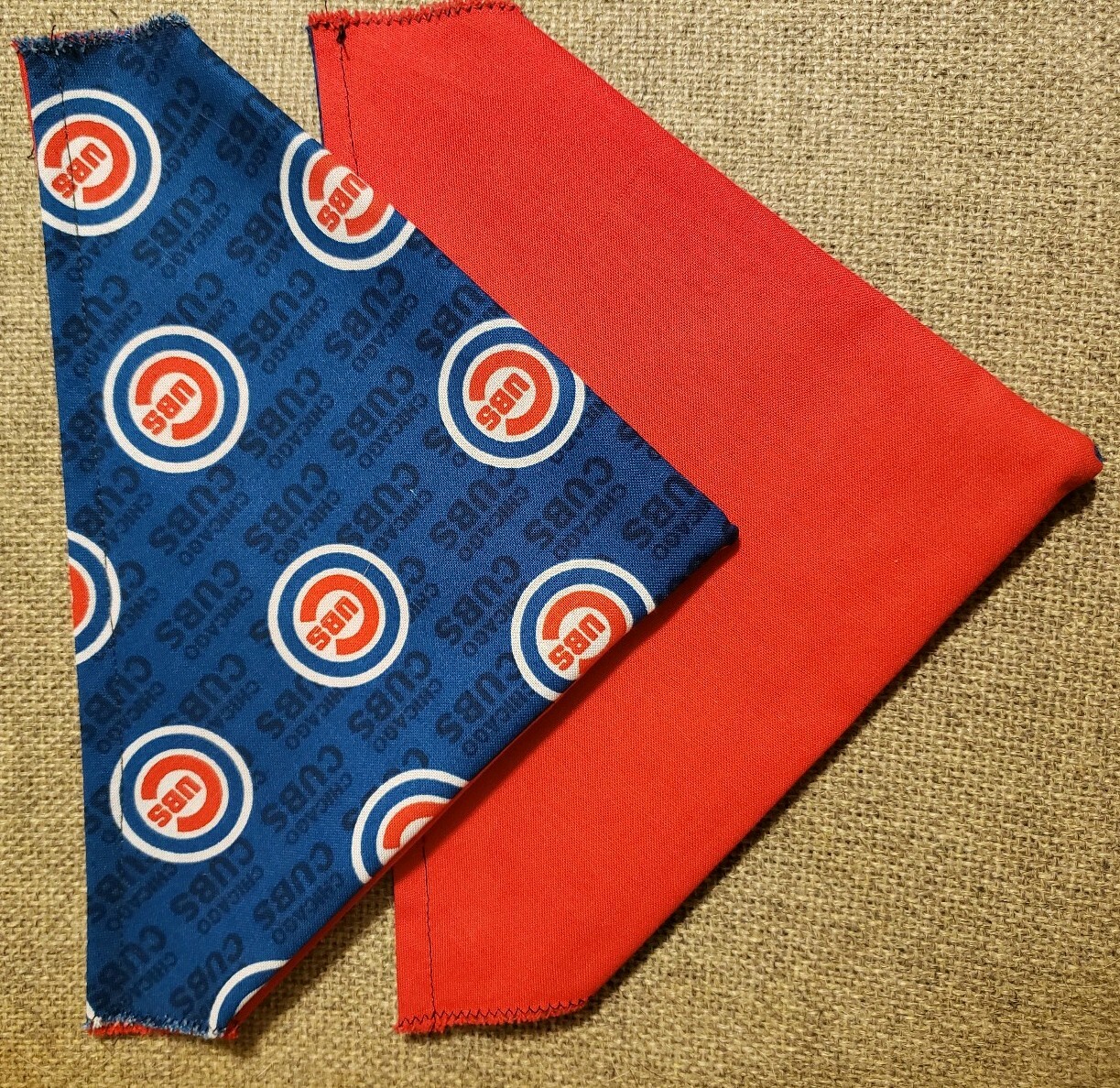CHICAGO CUBS MLB (BASEBALL) HANDMADE 2 SIDED DOG SCARF(PICK SIZE) | eBay