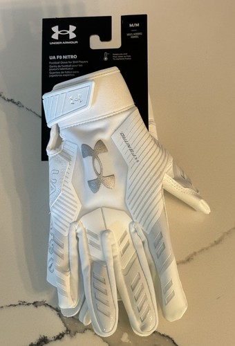 Under Armour Men's White UA F9 Intro Gloves Medium New with Tags | eBay
