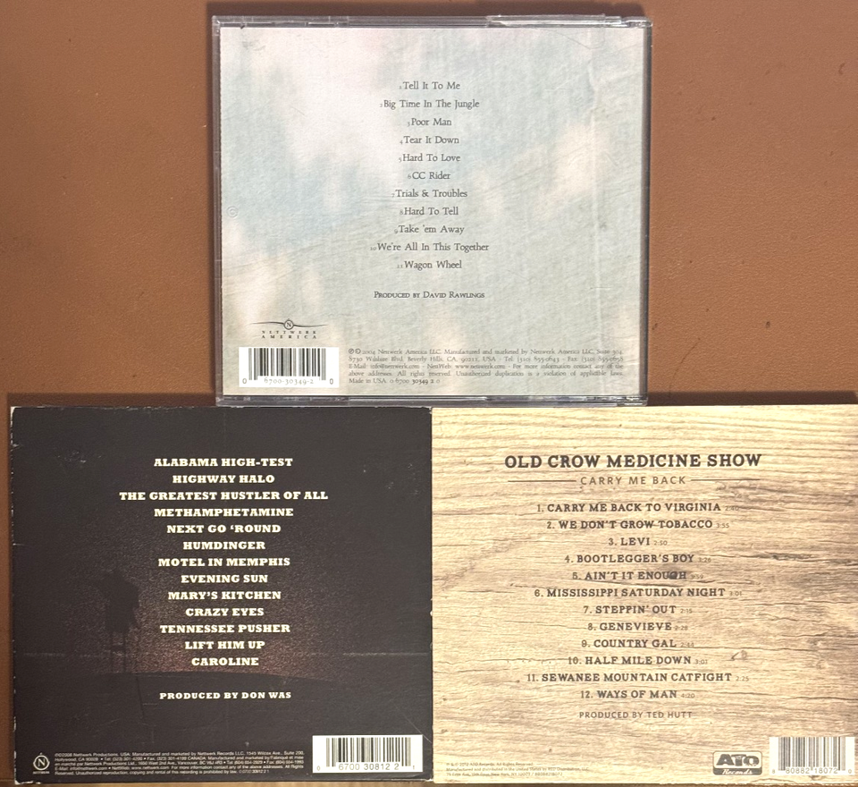 OLD CROW MEDICINE SHOW - 3 CD LOT - TENN PUSHER/CARRY ME BACK/OCMS ...