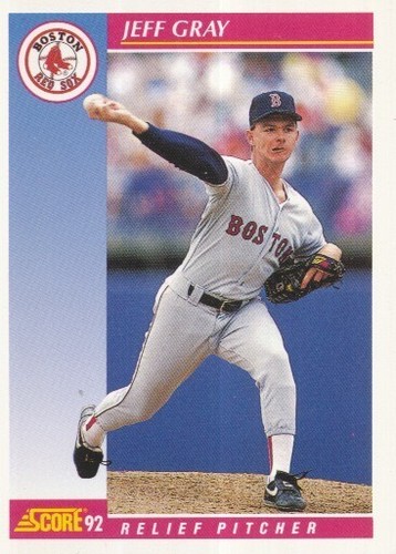 #187 BOSTON RED SOX # JEFF GRAY # BASEBALL CARD SCORE NFL '92 | eBay