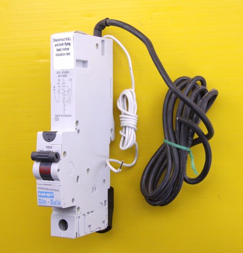 NHP Terasaki 607278 RCBO Din Safe 240VAC 25A 1P 10KA 30mA MCB/RCD ...