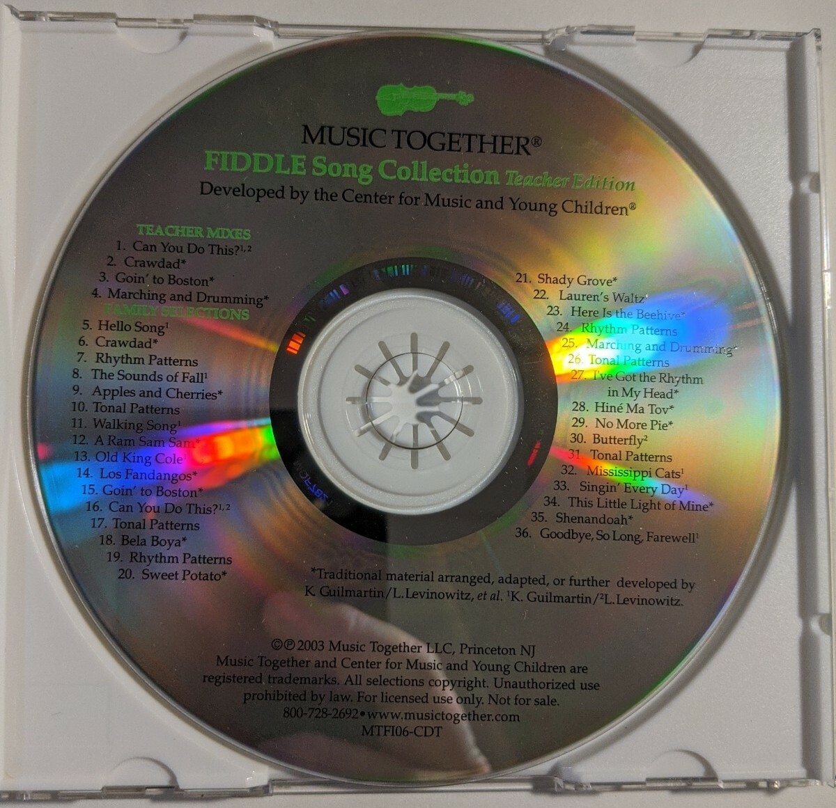 Music Together Fiddle Teacher Edition CD MTF106-CDT | eBay