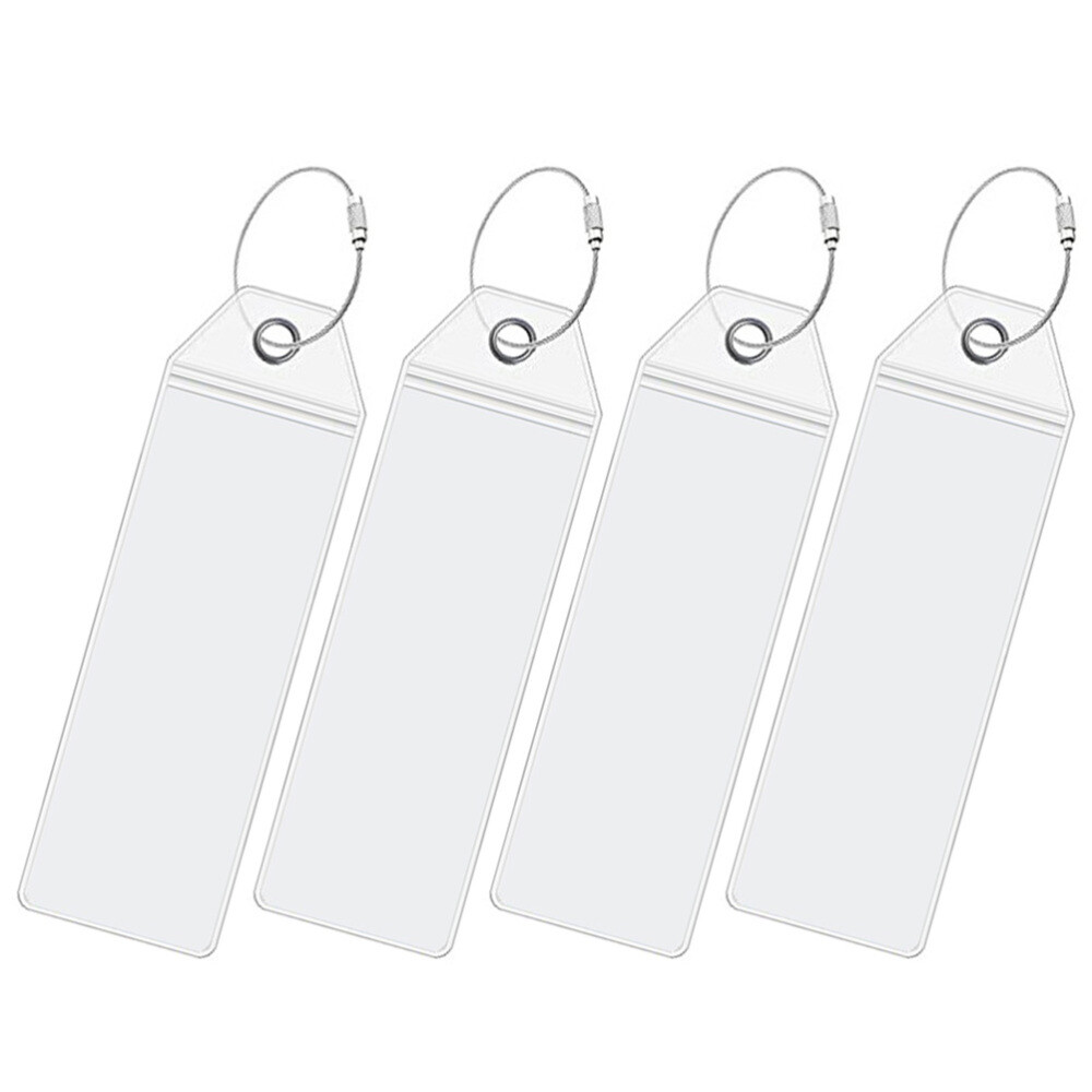 4 Pcs Metal Luggage Tags Travel Accessory Baggage Labels Name | eBay