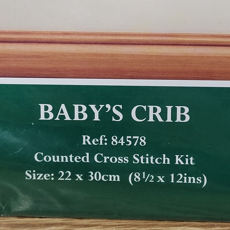 The Craft Collection Unlimited Baby's Crib Counted Cross Stitch Kit New ...
