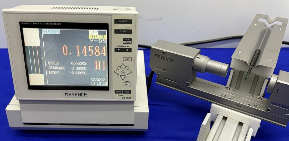 KEYENCE MICROMETER LASER LS-7501 CONTROLLER LS-7010MR & LS-7010MT SENSOR HEADS | eBay
