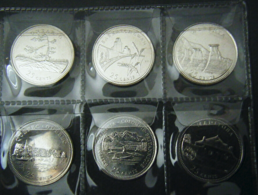1992 Canada 125th Anniversay of confederation 12 coin set Quarter 25 ...