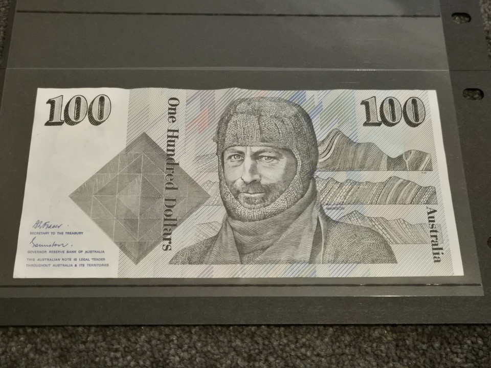Rare Australian $100 Bank Note Johnston Fraser Serial With 400 | eBay ...