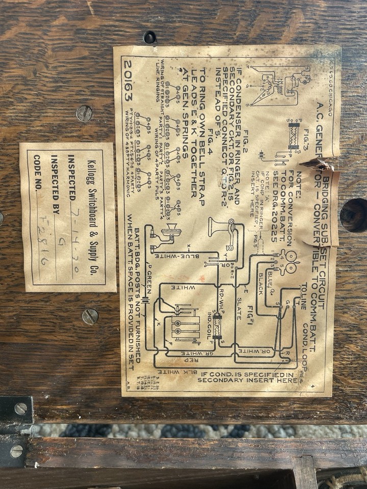 Antique Kellogg’s Oak Wall Crank Telephone - Early 1900's Vintage ...