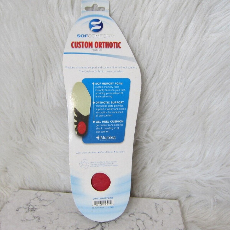 SOF COMFORT Custom Orthotic Insoles Men's Size 7-13 Structured Full Foot Comfort | eBay