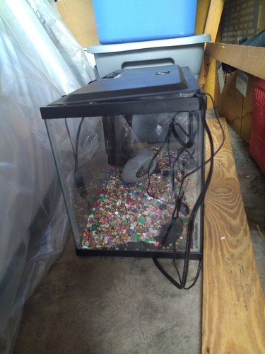 LED 10 Gallon Fish Tank Hood Aquarium Starter Kit Home Office | eBay