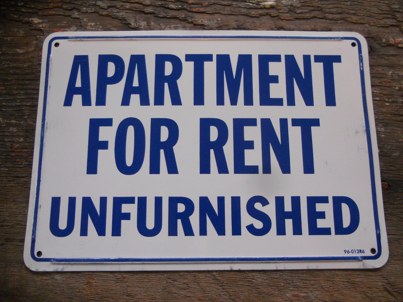 * Vintage Blue / White " Apartment For Rent Unfurnished " Metal Sign 10 ...