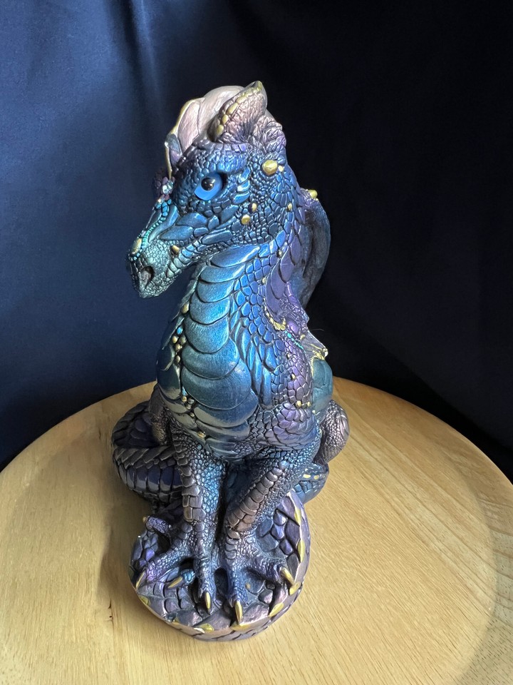 Windstone Edition Retired Blue Dragon 9" Figurine EXCELLENT CONDITION ...