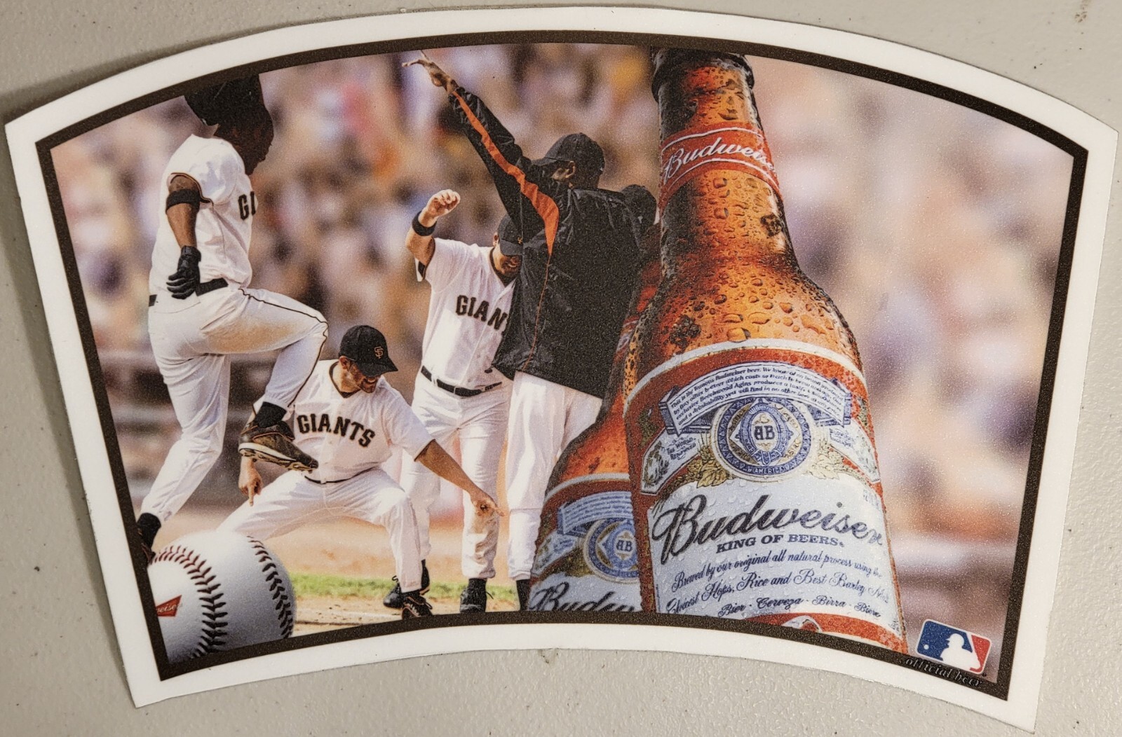 Budweiser San Francisco Giants Huge 5 X 9 Inch Sticker Decal Beer ...