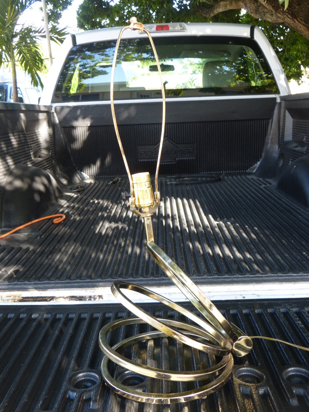 MID CENTURY MODERNIST CHAPMAN BRASS UNCOILED SPRING LAMP | eBay