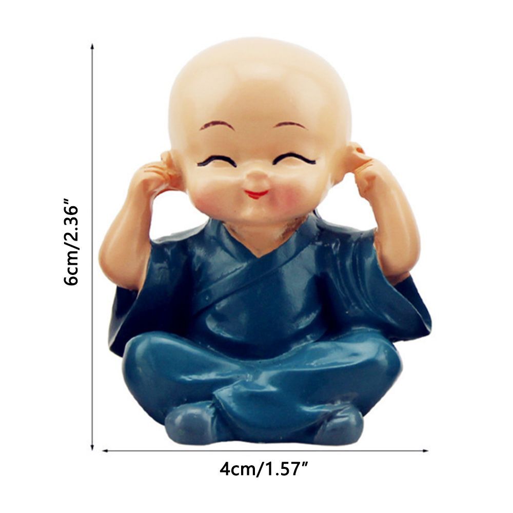 Funny Cute Cartoon Home Desk Decor Monk Car Ornament Kung Fu Figure ...