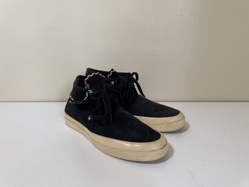 Visvim Flynt Hi Sashiko Black Suede Sneakers Size 8 | eBay