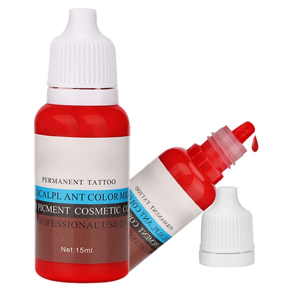 15ml Eyebrow Lip Tattoo Plant Pigment Permanent Pigment Ink Red (Li PLM ...