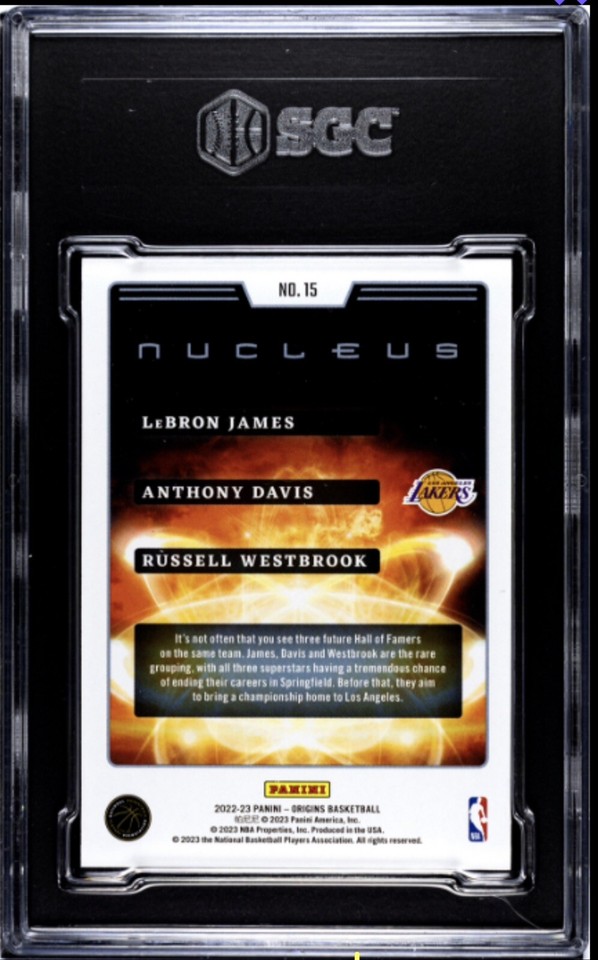 2022-23 Origins Nucleus Pink /99 Lebron James Anthony Davis Russell W ...