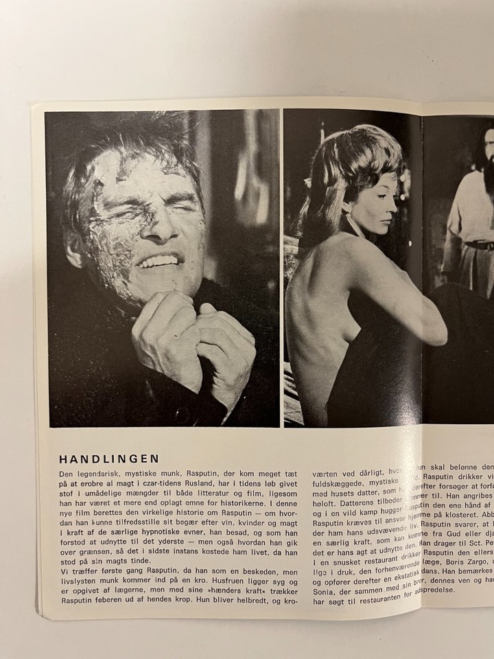 Rasputin: The Mad Monk Christopher Lee Barbara Shelley 1966 Danish ...