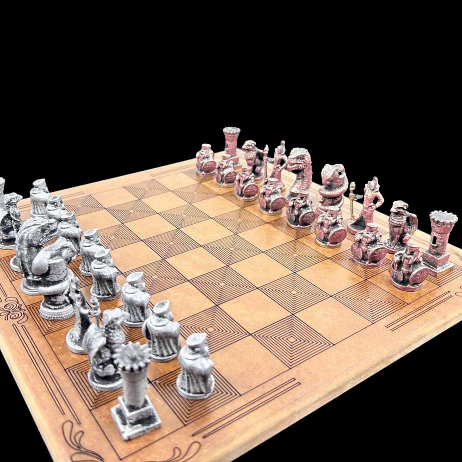 Epic Dragon Chess Set Heavy Metal With 14''x14'' Chessboard | eBay