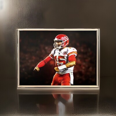 Patrick Mahomes MVP Flex Canvas Poster Wall Art Print 16x24 Kansas City ...