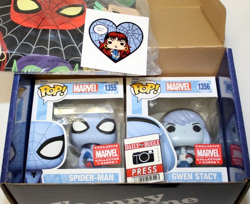 Marvel Collector Corps SPIDER-MAN BLUE Funko POP Box Size Large 1355 ...