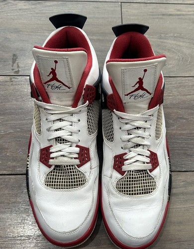 Men’s Nike Air Jordan Size 14 - Retro 4s Fire Red Bred Year: 2012 ...