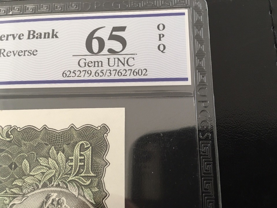 1960 1 POUND LAST PREFIX HK68 , EX NPA FOLDER, 65 OPQ Gem UNC, CV ...