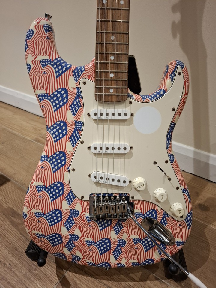 Axl Collection Stratocaster US Flag Electric Guitar EX Condition | eBay UK