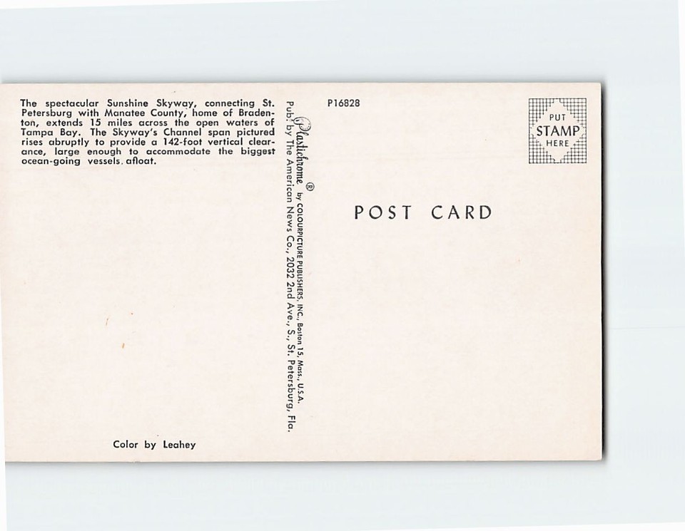 Postcard Sunshine Skyway Bridge Florida USA | eBay