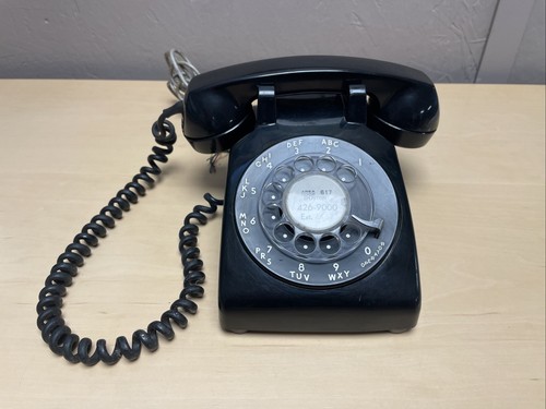 1972 Vtg Western Electric Black Rotary Phone Bell 500 L/M Tested ...