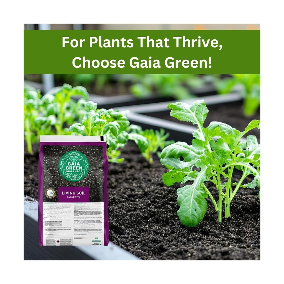 Gaia Green Organics Living Soil, 1.5 cu ft | Premium Organic Potting ...