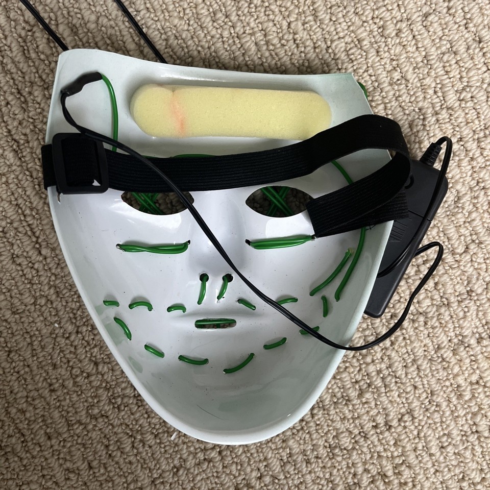 Purge Halloween LED Glow Full Face Mask Model Wire Light Up Movie ...