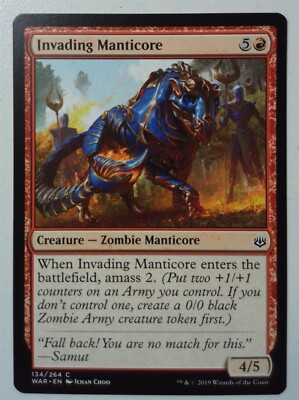 Invading Manticore *PLAYSET* Magic MtG x4 War of the Spark | eBay
