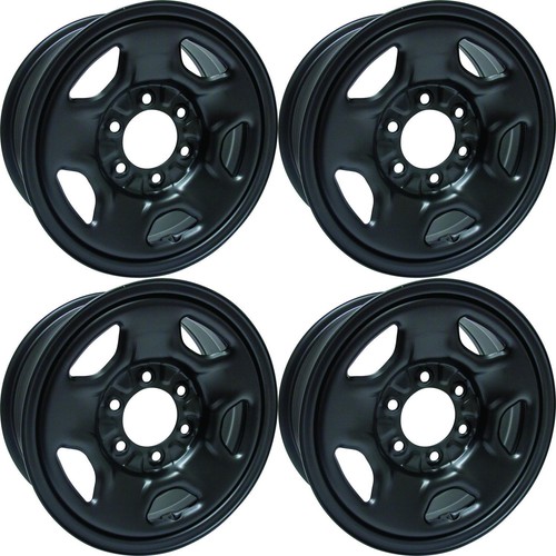Set of 4 Black 16in Steel Wheel Rims for Isuzu i-350, RTX X46139 6Lug ...
