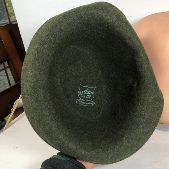 Vintage Womens Hat Green Felt Yodeling With Original … - Gem