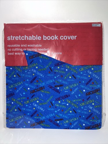 Stretchable Book Cover Back To School History Reusable & Washable | eBay