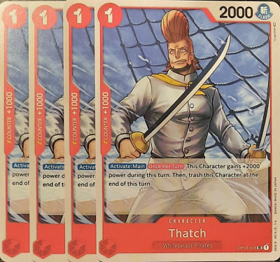 One Piece TCG - 4er Playset - OP03-005 Thatch UC/EN/NM | eBay.de