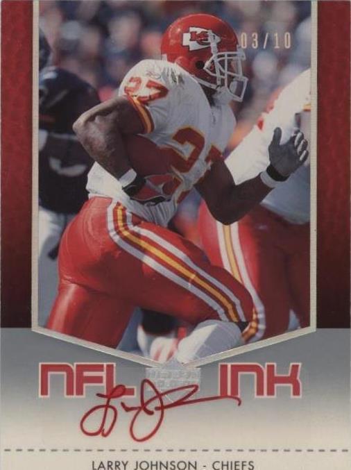2007 Upper Deck - Nfl Ink Larry Johnson #NFLI-LJ Red /10 (AU) for sale ...