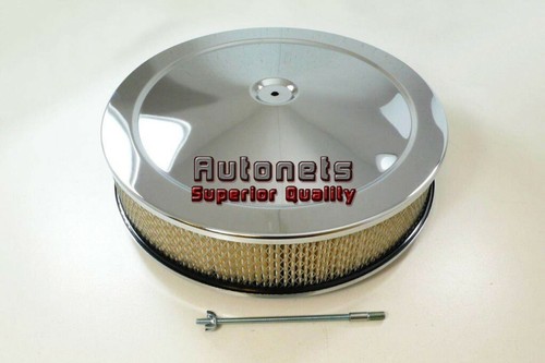14" Round Muscle Car Chrome Air Cleaner SBC BBC Chevy Ford Mopar ...