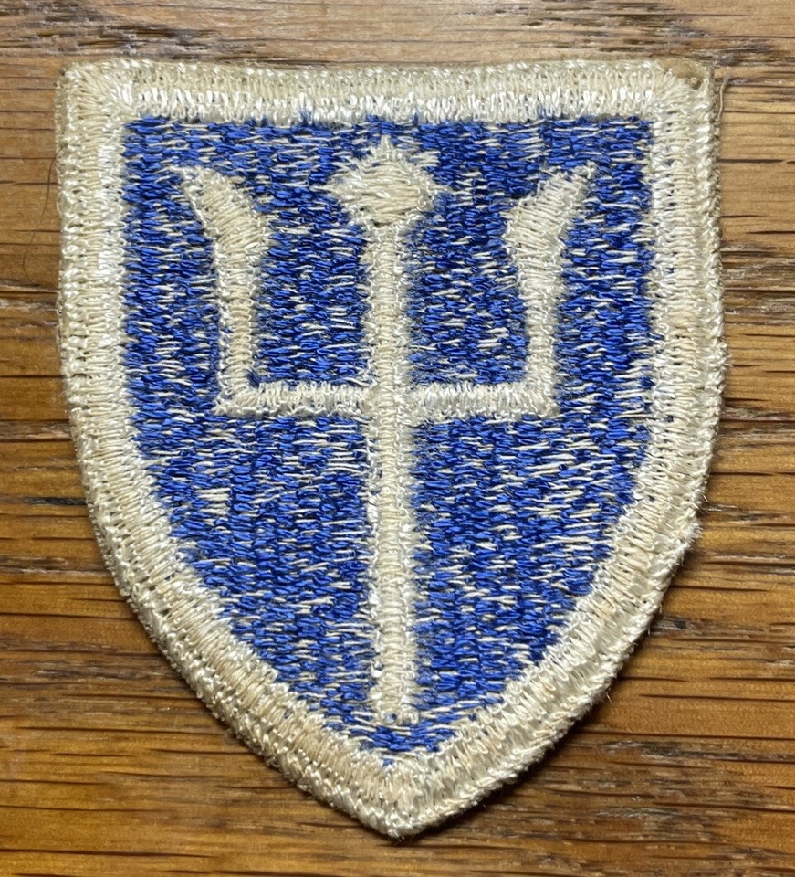 ORIGINAL WWII - U.S. 97th DIVISION PATCH CUT EDGE - WORN UPPER LEFT ...